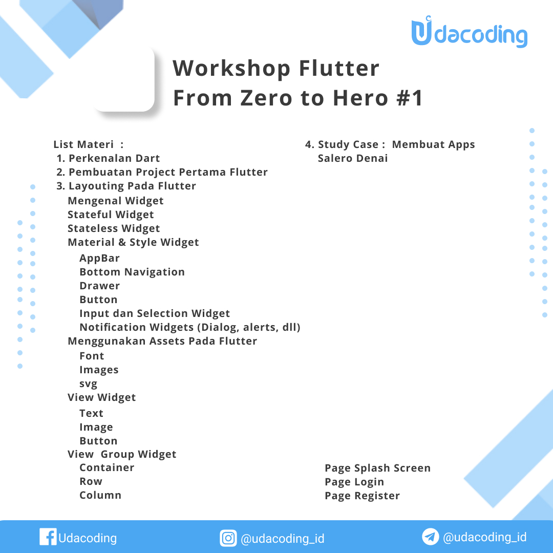 Jago Flutter #1 – UDACODING
