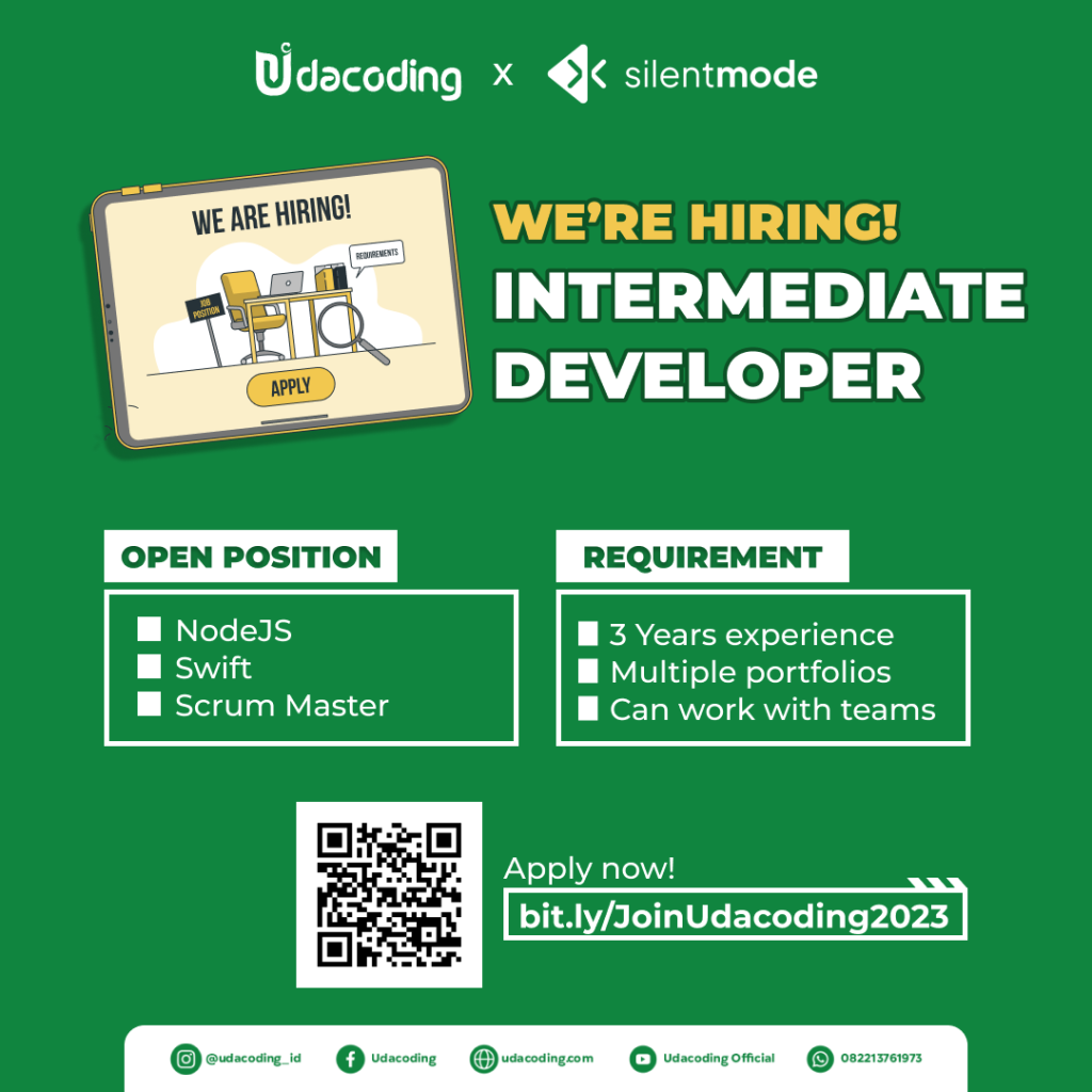 We are Hiring – Hybrid (Offline dan Remote) – UDACODING