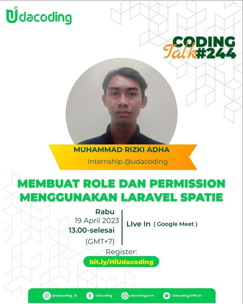 Coding Talk #244 – Web Developer: Membuat Role dan Permission ... Coding Talk #244 – Web Developer: Membuat Role dan Permission ...