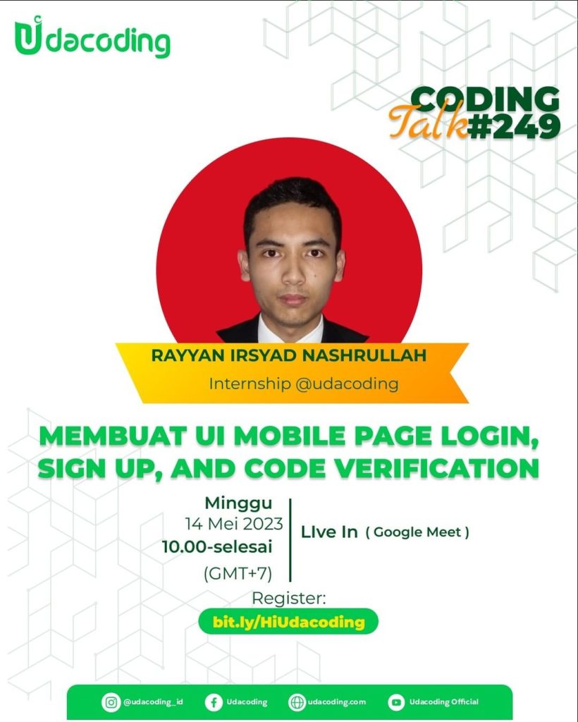 Coding Talk #249 – UI Design: Membuat UI Mobile Page Login – UDACODING